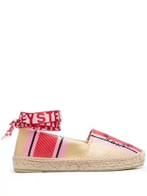 Stella McCartney Embroidered-logo Espadrilles - Neutrals