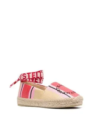 Stella McCartney Embroidered-logo Espadrilles - Neutrals
