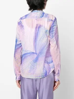 FORTE_FORTE Star-print Long-sleeve Shirt - Purple