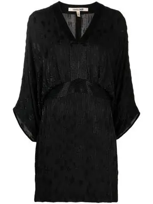 Roberto Cavalli Bead-embellished Short Dress