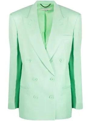 Stella McCartney Peak-lapels Double-breasted Blazer - Green