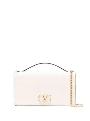 Valentino Garavani Vlogo Signature Wallet-on-chain - Neutrals