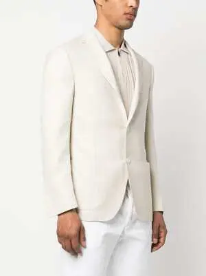 Corneliani Single-breasted Wool-blend Blazer