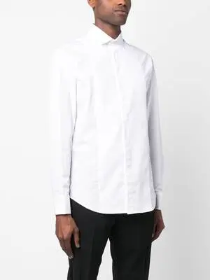 Emporio Armani Long-sleeve Cotton Shirt - White