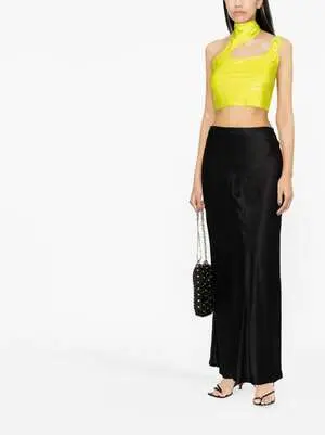 Versace Cut-out Crop Top - Yellow
