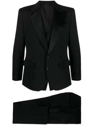 Dolce & Gabbana Tuxedo-style Three-piece Suit - Black