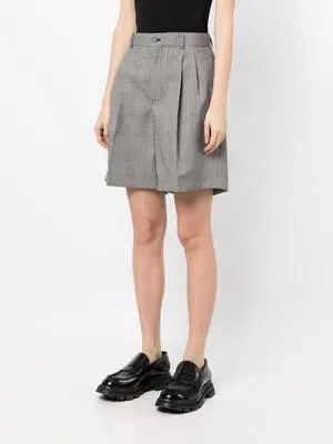 Noir Kei Ninomiya Gingham Check Wool Shorts