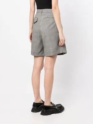 Noir Kei Ninomiya Gingham Check Wool Shorts