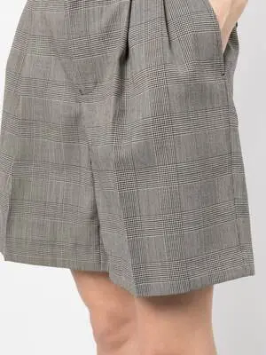 Noir Kei Ninomiya Gingham Check Wool Shorts