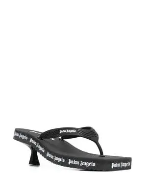 Palm Angels Logo-print Heeled Flip Flops