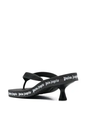 Palm Angels Logo-print Heeled Flip Flops