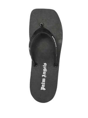 Palm Angels Logo-print Heeled Flip Flops