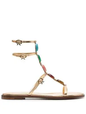 GIANVITO ROSSI Shanti 05 Gladiator Sandals - Gold