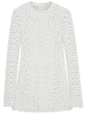 Simkhai Mccall Cage Crochet Mini Dress - White