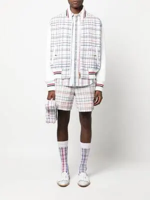 Thom Browne Gingham-check Bomber Jacket