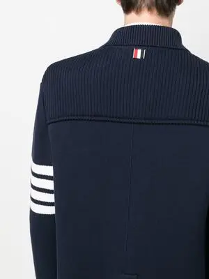 Thom Browne 4-bar Knitted Longline Cardigan