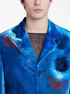 Marni Painterly-print Single-breasted Blazer