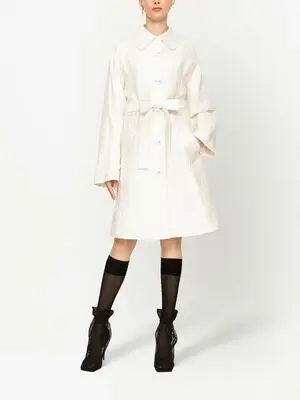 Dolce & Gabbana Single-breasted Brocade Coat - White