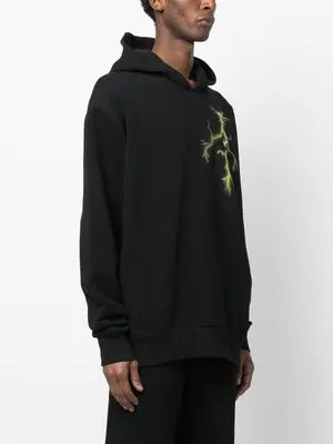 Philipp Plein Gothic Print Rhinestone Embellished Hoodie