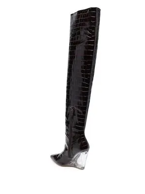 STUART WEITZMAN Lucite 100mm Thigh-high Boots