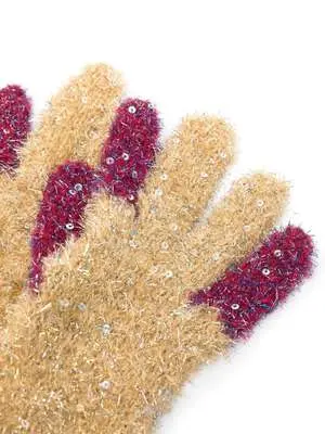 KIKO KOSTADINOV Extra-long Glitter-knit Gloves