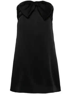 Saint Laurent Bow-detail Strapless Mini Dress