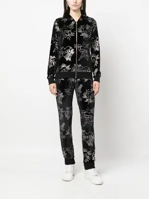 Philipp Plein Heart Velvet Tracksuit Set