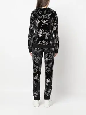 Philipp Plein Heart Velvet Tracksuit Set