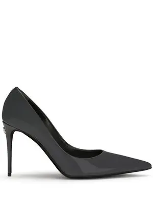 Dolce & Gabbana 90mm Patent Leather Pumps - Grey