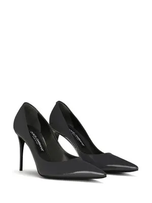 Dolce & Gabbana 90mm Patent Leather Pumps - Grey