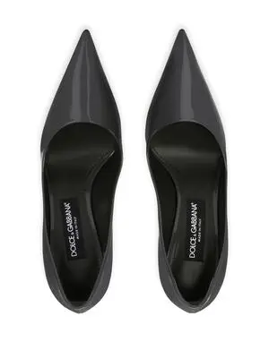 Dolce & Gabbana 90mm Patent Leather Pumps - Grey