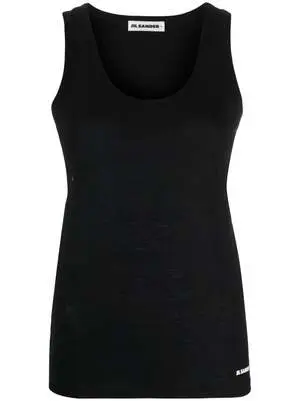 JIL SANDER Logo-print Tank Top - Black
