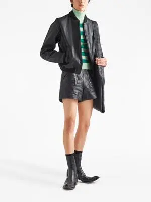 Prada Leather Bomber Jacket