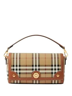 Burberry Check-pattern Top Handle Bag - Brown