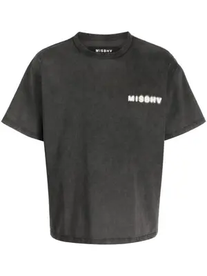MISBHV Logo-print Cotton T-shirt - Grey