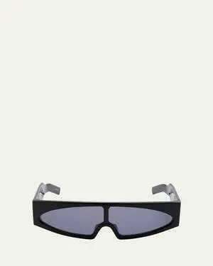 Rick Owens Gene Rectangle Sunglasses - Black/black