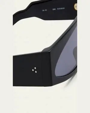 Rick Owens Gene Rectangle Sunglasses - Black/black