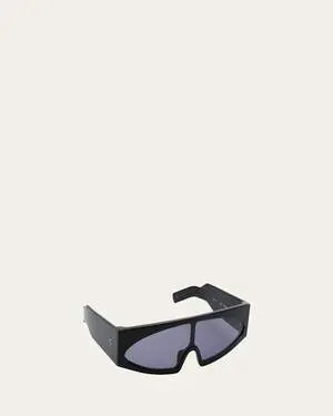 Rick Owens Gene Rectangle Sunglasses - Black/black