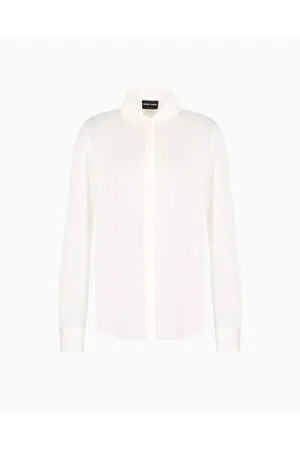 Giorgio Armani Silk Muslin Shirt - White