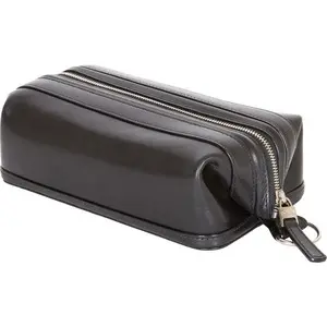 Bosca Leather Dopp Kit - Black