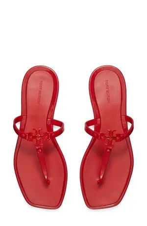 Tory Burch Roxanne Jelly Thong Sandal - Brilliant Red /brilliant Red