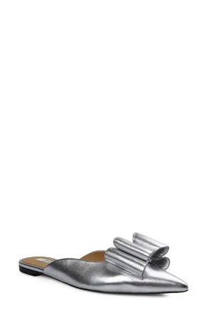 ZIGI Finland Pointed Toe Mule - Silver Leather