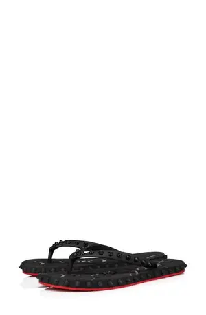 CHRISTIAN LOUBOUTIN Super Loubi Flip Flop - Black