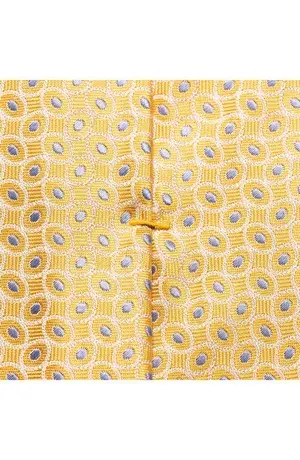 Eton Jacquard Silk Tie - Yellow/orange