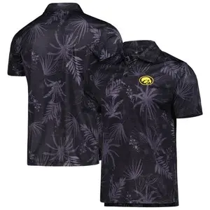 COLOSSEUM Iowa Hawkeyes Palms Team Polo - Black