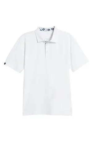 SWANNIES James Solid Stretch Golf Polo - White