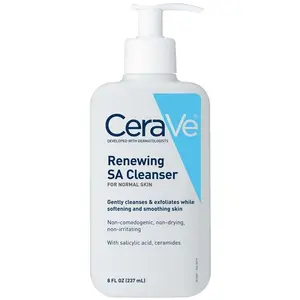 Cerave Renewing Sa Facial Cleanser With Salicylic Acid And Hyaluronic Acid - One-color
