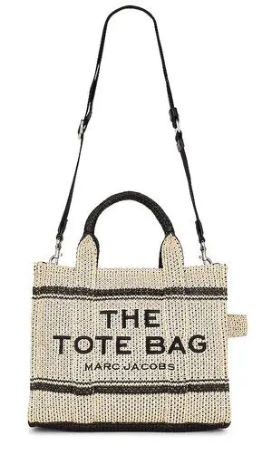 Marc Jacobs Straw Jacquard Tote Bag In Neutral