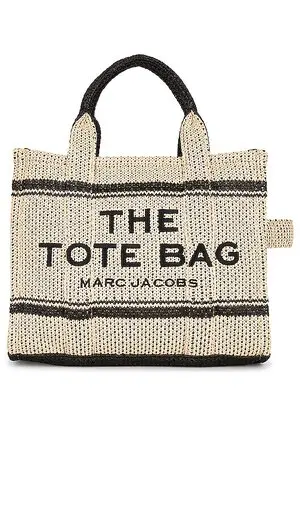 Marc Jacobs Straw Jacquard Tote Bag In Neutral