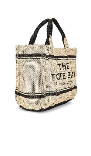 Marc Jacobs Straw Jacquard Tote Bag In Neutral